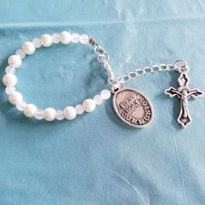 Jewelry | First Holy Communion Glass Pearl Bracelet | Poshmark